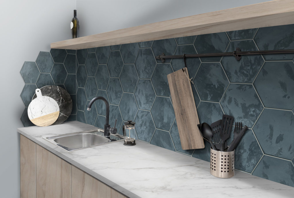Hexagon Wall Ocean Wave | Norfloor | Grimstad Norfloor